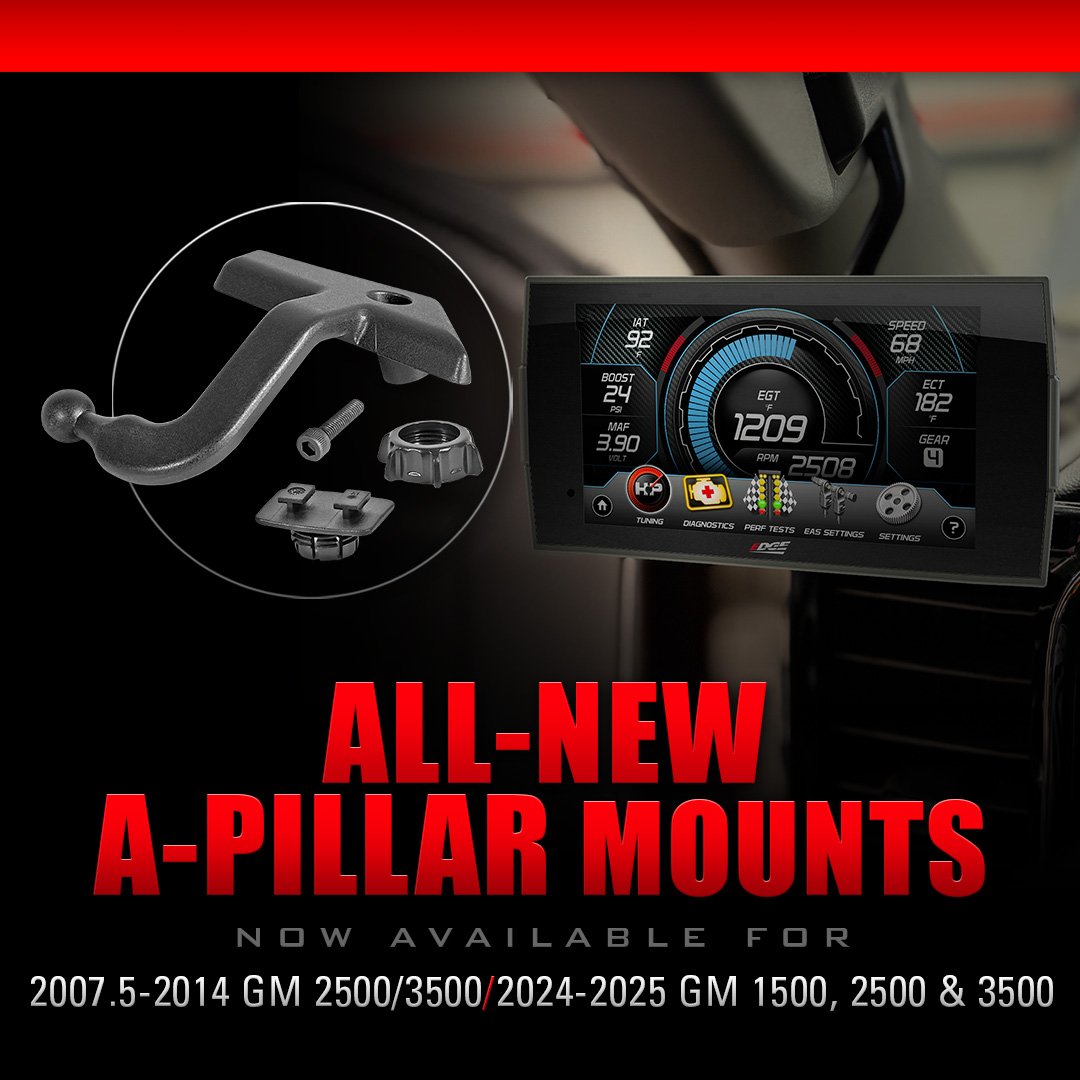 EDGE CTS3 A-PILLAR MOUNT 2024-2025 GM 2500/3500 AND 2022.5-2025 GM 150 ...